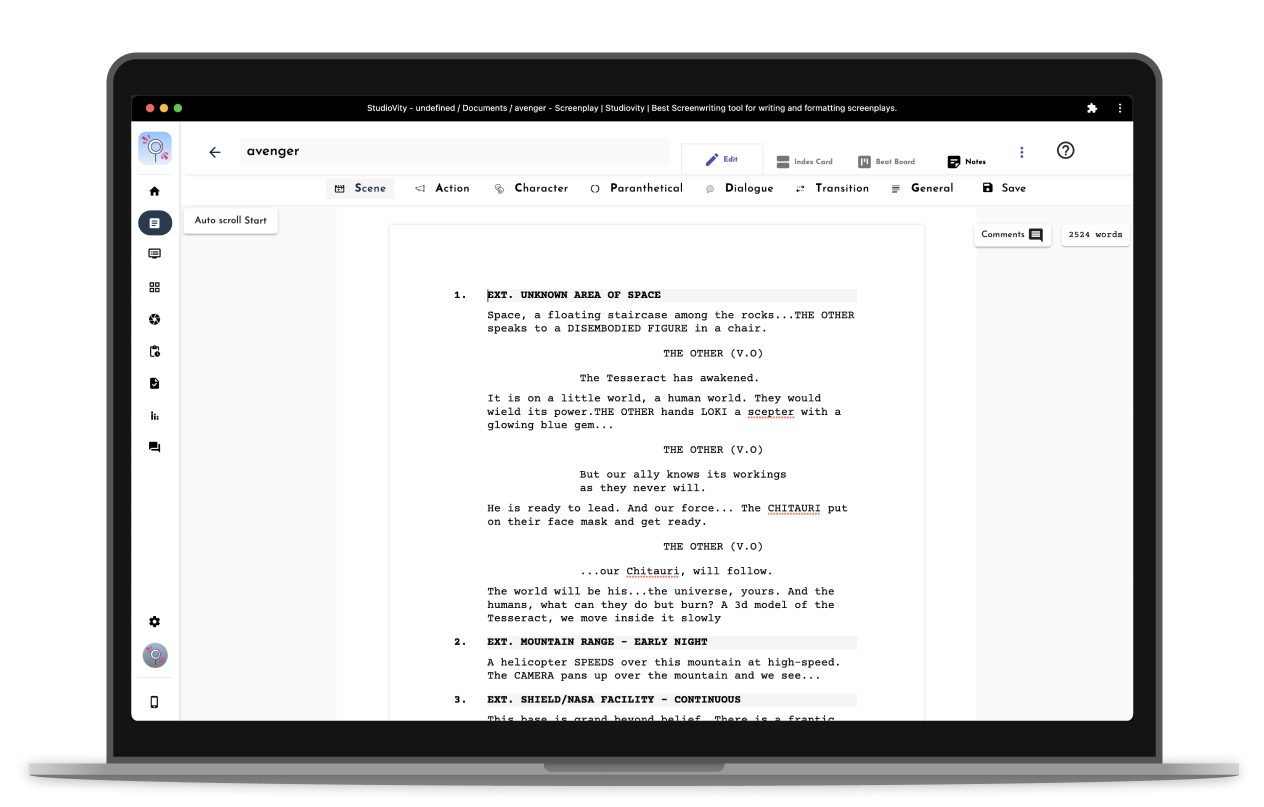 Studiovity - Video, Film-TV Production management & screenplay software