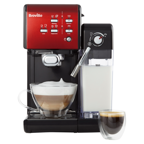 Espressor Manual cu Lapte Prima Latte II Red Breville, spumare lapte ...