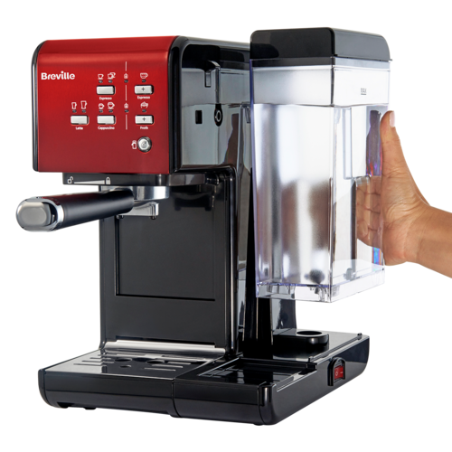 Espressor Manual cu Lapte Prima Latte II Red Breville, spumare lapte ...