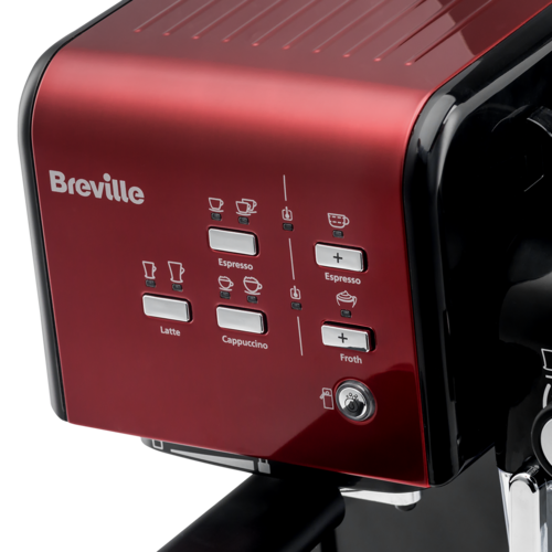 Espressor Manual cu Lapte Prima Latte II Red Breville, spumare lapte ...