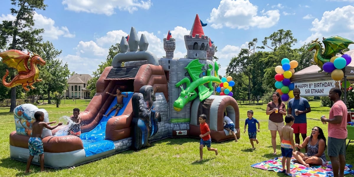 Knights & Dragons Castle Wet/Dry Bounce Combo in Houston, TX