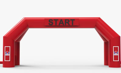 Red Inflatable Race Track Arch Dallas Forth Worth | Sky High Party Rentals