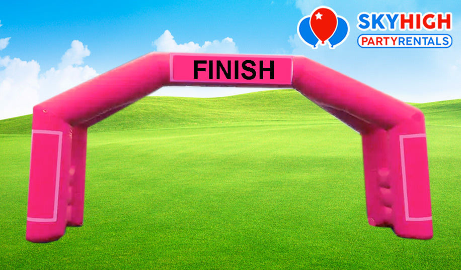 Pink Inflatable Race Track Arch Rental | Sky High Party Rentals