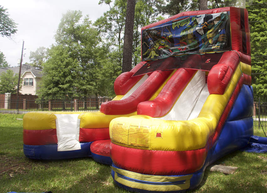 Houston, TX | Ninja Turtles Inflatable Slide | Sky High Party Rentals