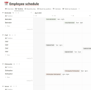 Employee schedule Template | Prototion | Buy Notion Template