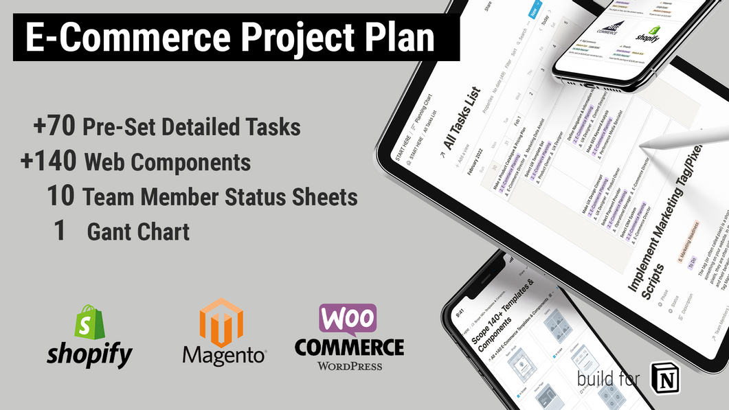 E-Commerce Store Project Plan | Notion Template | Pototion