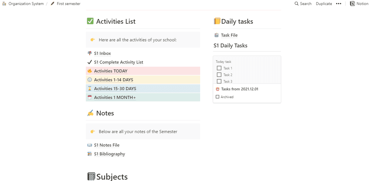 Ultimate Study Organization System | Free Notion Template