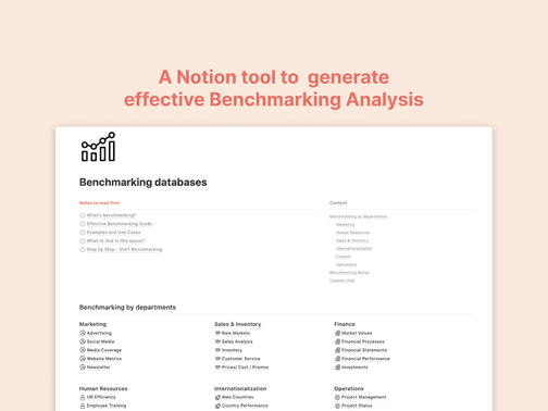 Benchmarking Analysis | Notion Template | Prototion