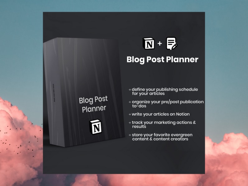 Blog Post Planner | Prototion | Buy Notion Template