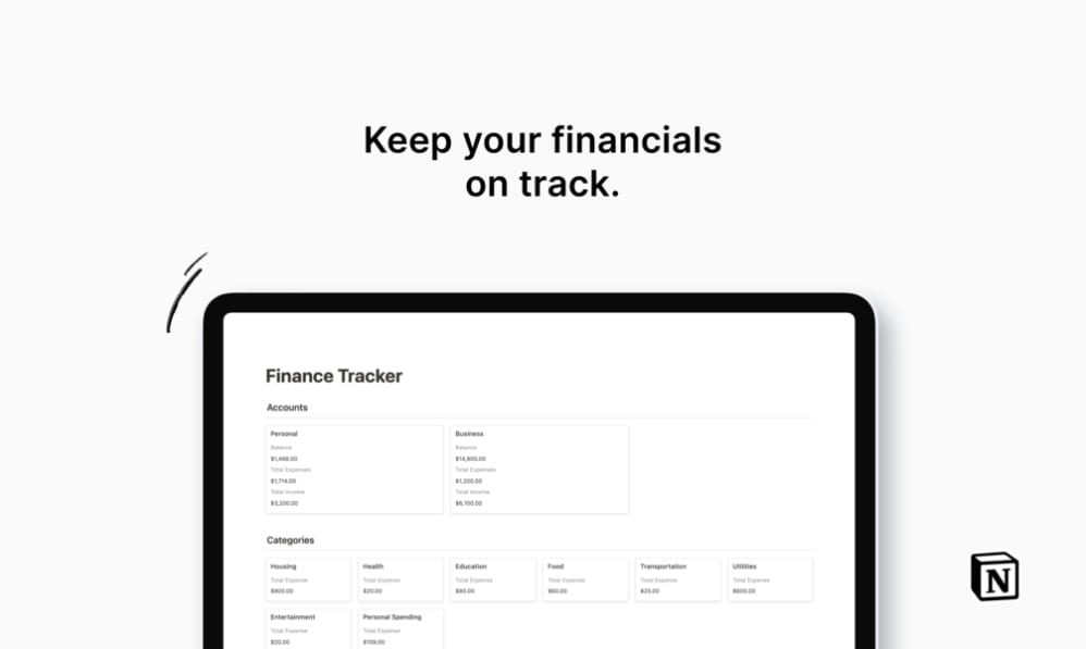 Finance Tracker | Notion Template