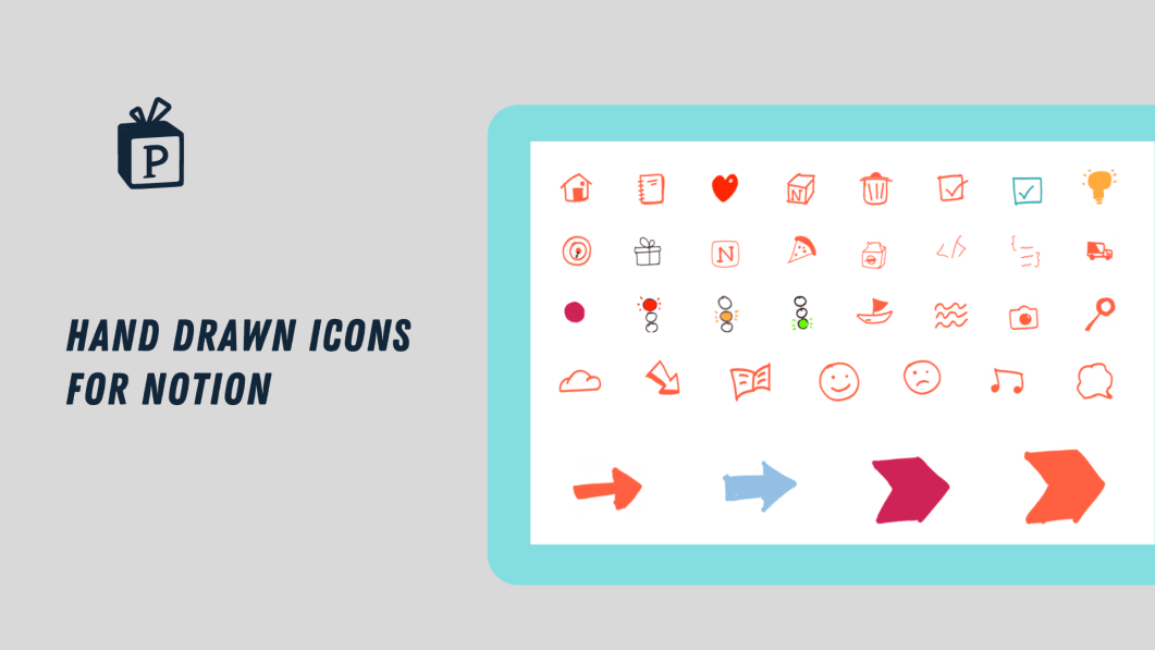 Hand Drawn Icons for Notion | Prototion