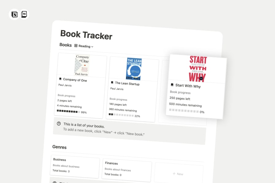 Notion Book Tracker | Prototion | Buy Notion Template Notion Book Tracker | Prototion | Buy Notion Template