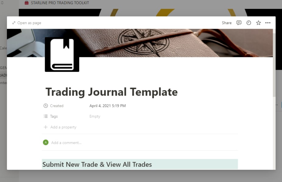 TRADING JOURNAL AND PERFORMANCE TRACKER | Prototion