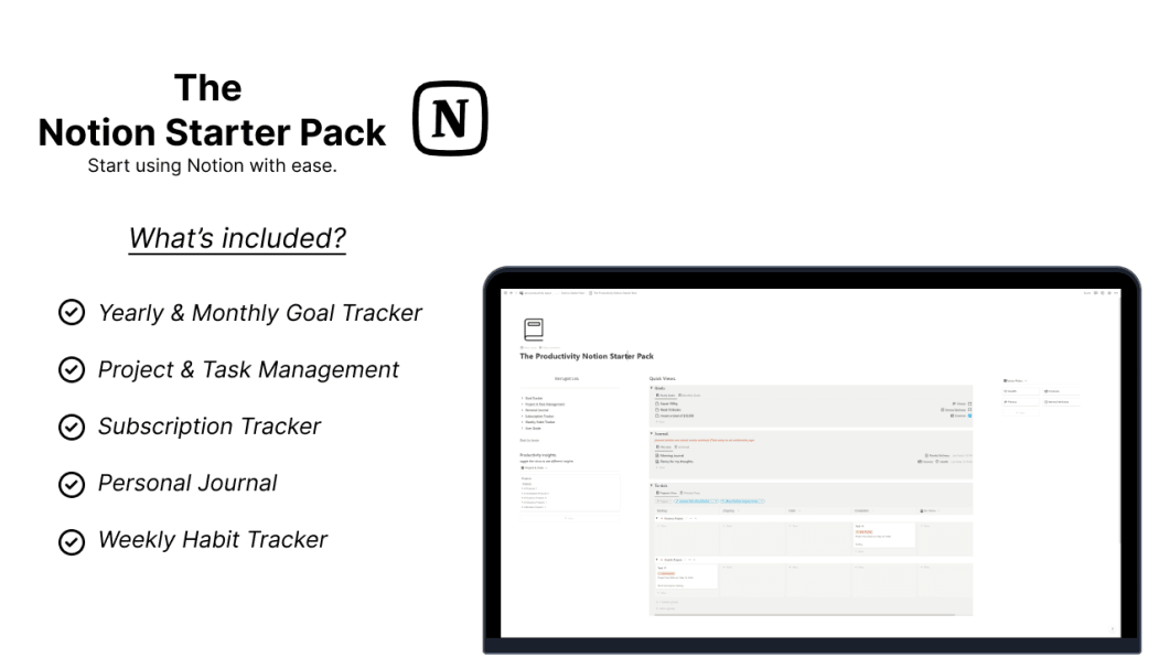The Notion Starter Pack | Prototion | Buy Notion Template The Notion Starter Pack | Prototion | Buy Notion Template