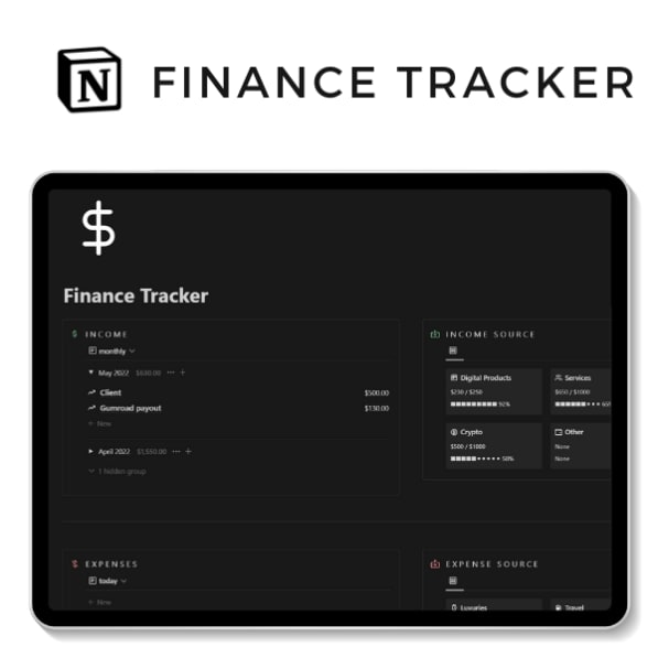 Notion Finance Tracker | Prototion | Buy Notion Template Notion Finance Tracker | Prototion | Buy Notion Template