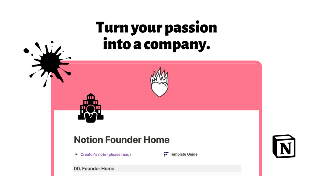 Notion Founder Home | Prototion | Get Notion Template