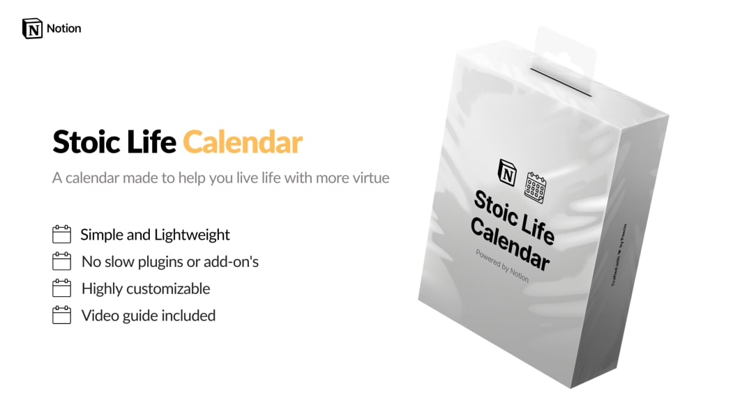 Memento Mori Stoic Calendar | Prototion | Buy Noton Template