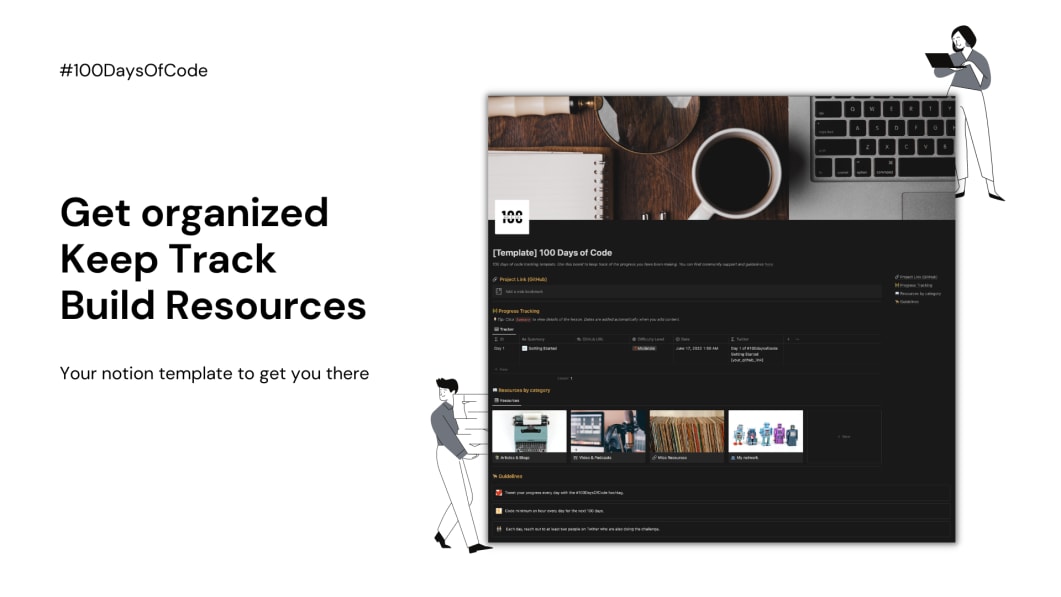 100 Days Of Code Prototion Buy Notion Template