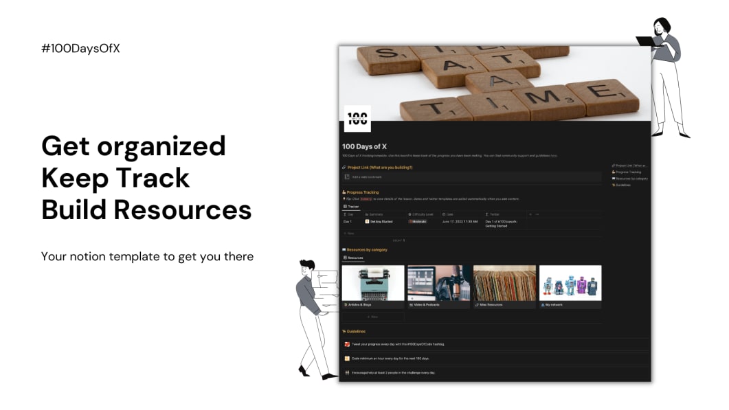 100 Days of X | Prototion | Buy Notion Template 100 Days of X | Prototion | Buy Notion Template