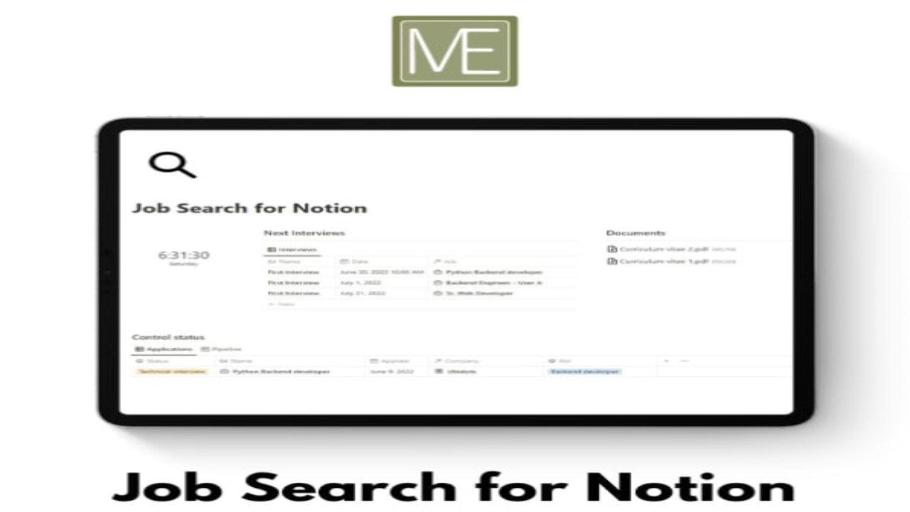 Job Search a Notion Template | Prototion | Get Notion