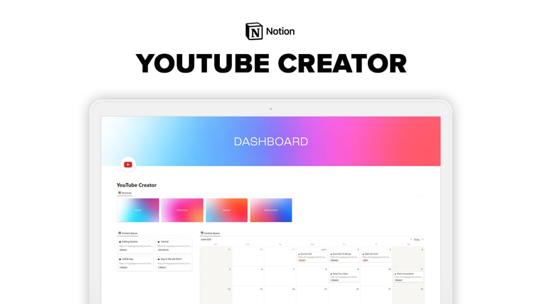 YouTube Creator | Prototion | Buy Notion Template YouTube Creator | Prototion | Buy Notion Template