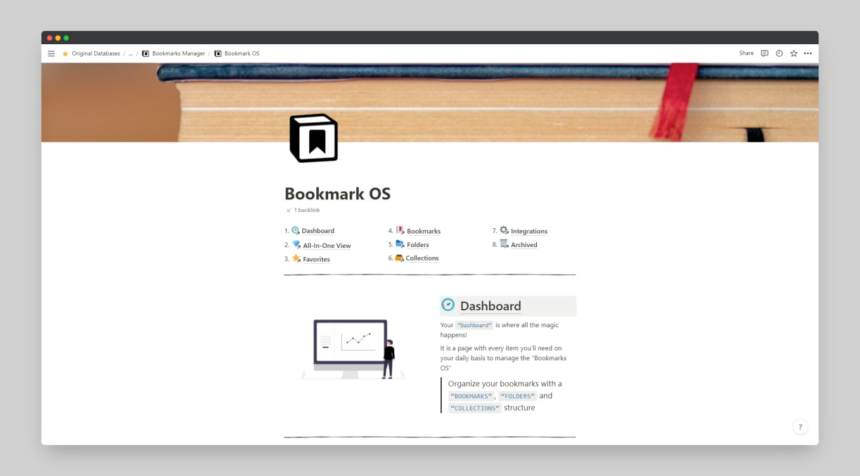 Bookmark Manager OS | Prototion | Buy Notion Template