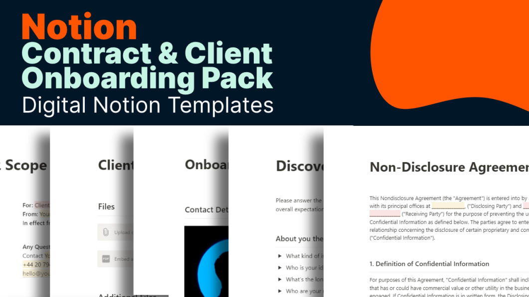 Contract & Client Onboarding Pack | Prototion