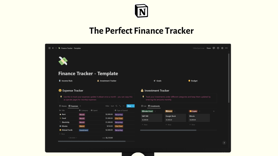 Perfect Finance Tracker | Prototion | Buy Notion Template Perfect Finance Tracker | Prototion | Buy Notion Template