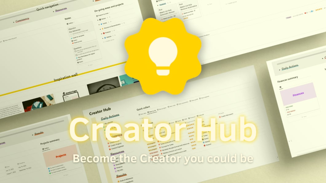 Creator Hub | Prototion | Buy Notion Template Creator Hub | Prototion | Buy Notion Template