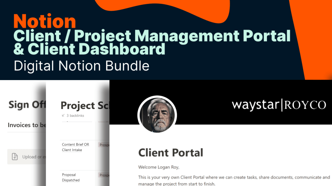Project Portal And Client Dashboard | Buy Notion Template