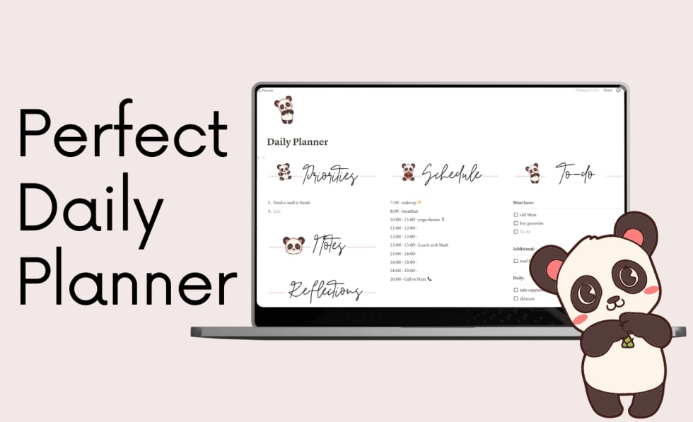 Daily Planner | Prototion | Buy Notion Template Daily Planner | Prototion | Buy Notion Template