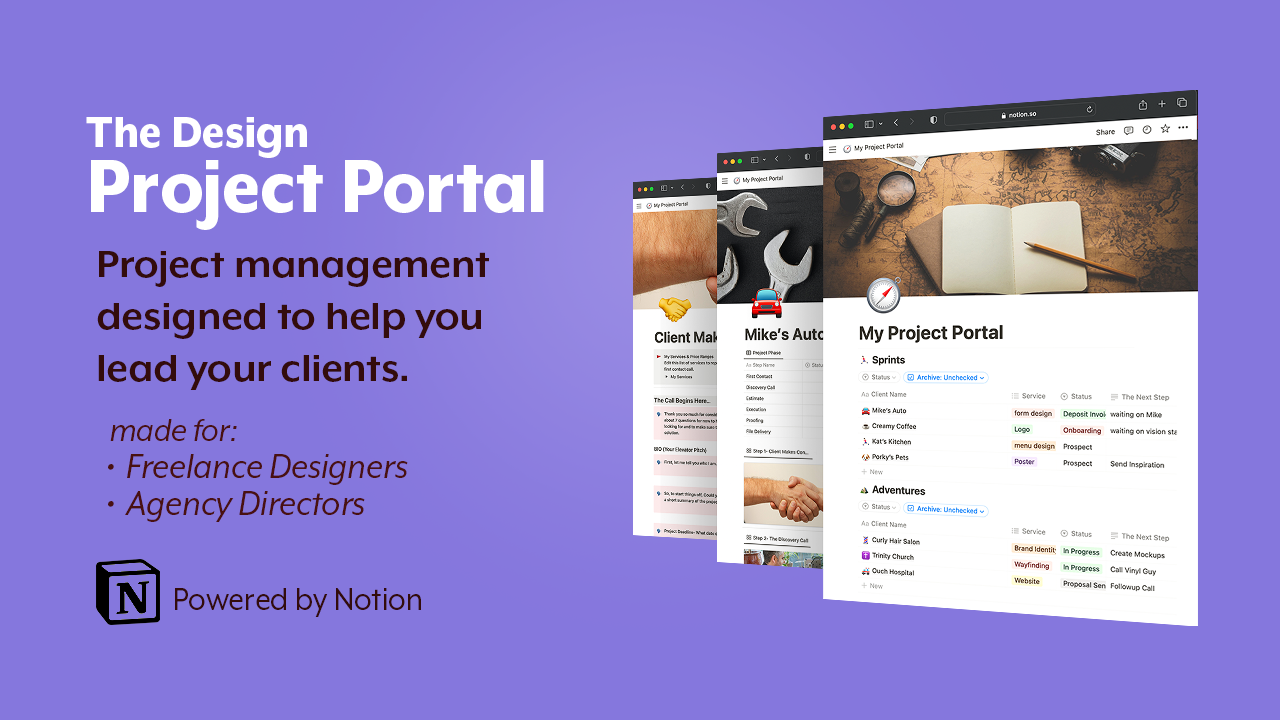 The Design Project Portal | Prototion | Get Notion Template