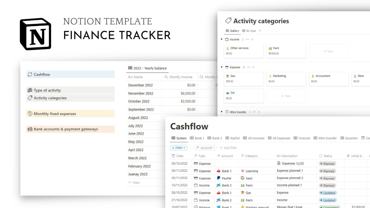 Finance tracker tool | Prototion | Buy Notion Template Finance tracker tool | Prototion | Buy Notion Template