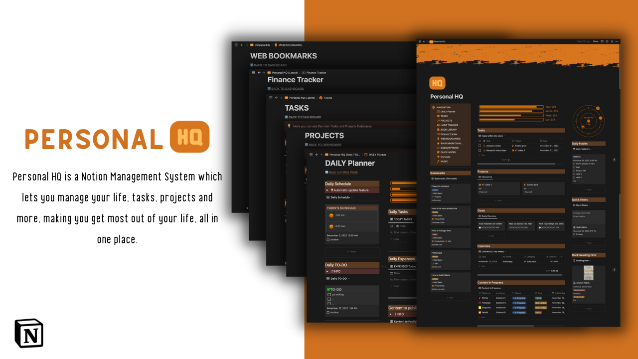 Personal HQ | Prototion | Buy Notion Template