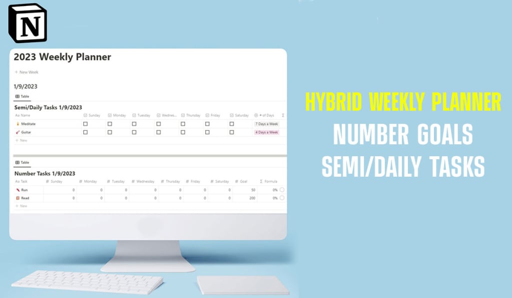 Hybrid Weekly Planner | Prototion | Get Notion Template
