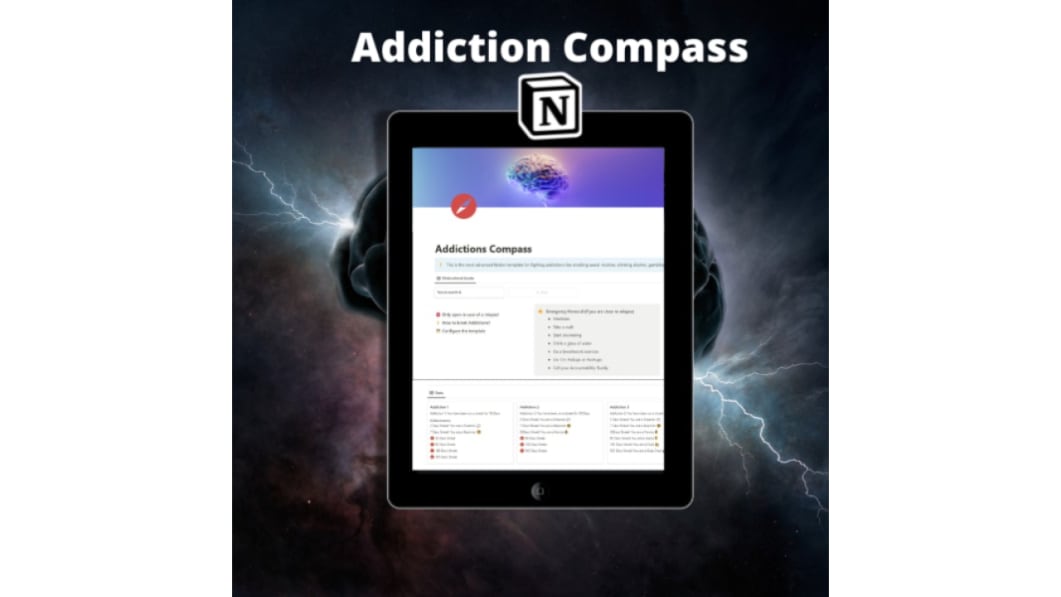 Addiction Compass | Prototion | Buy Notion Template