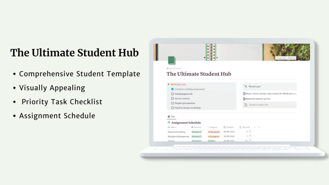 Ultimate Student Hub | Prototion | Buy Notion Template