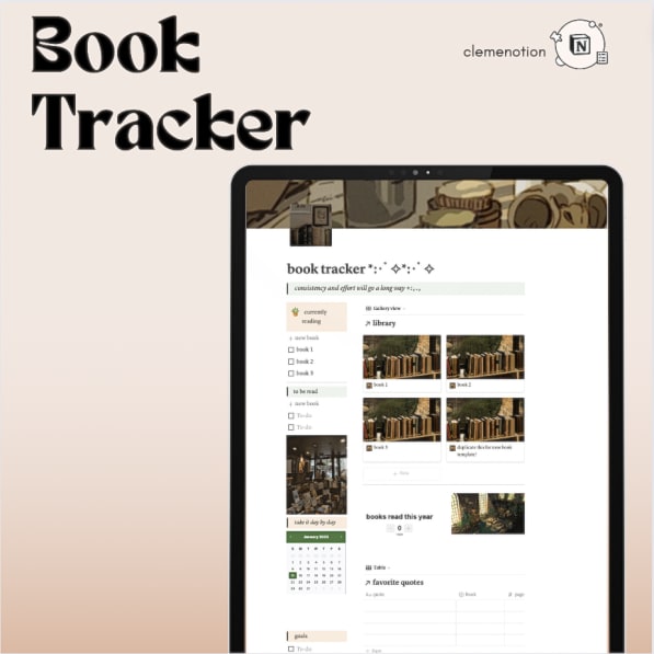 Academia Book Tracker | Prototion | Notion Template