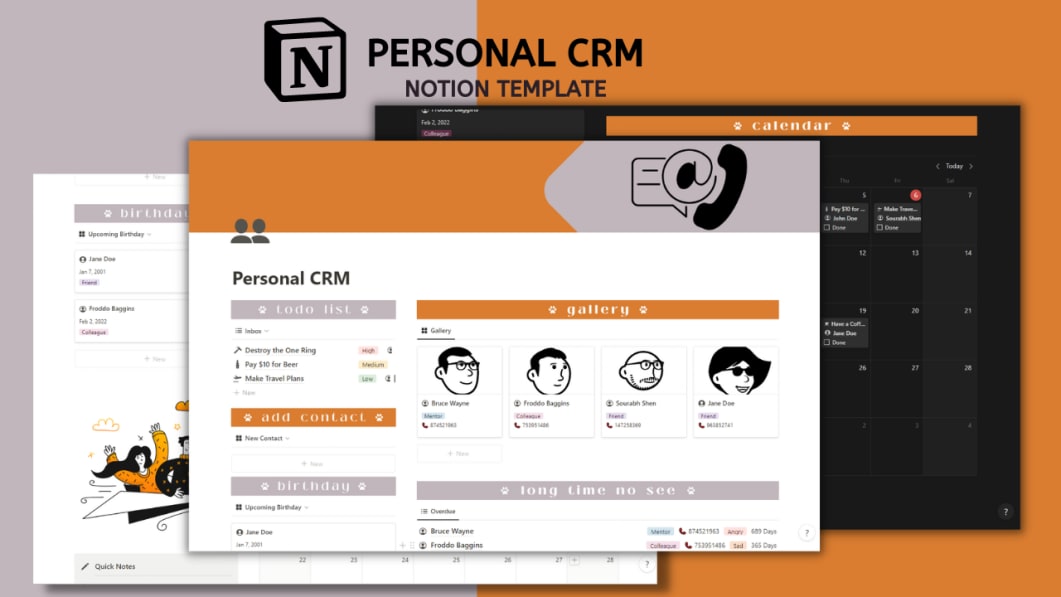 Notion Personal Crm Prototion Notion Template