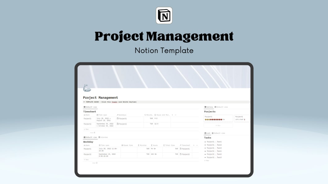 Project Management | Prototion | Buy Notion Template