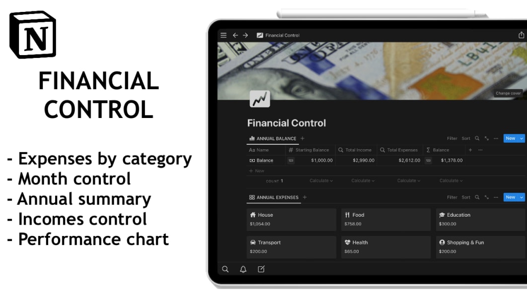 Financial Control | Prototion | Buy Notion Template Financial Control | Prototion | Buy Notion Template