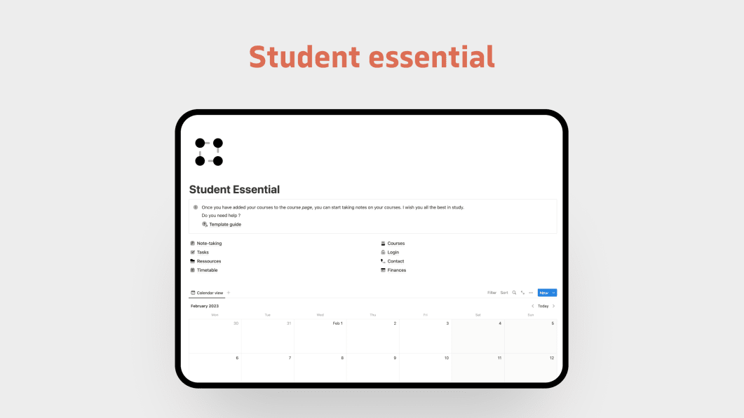 Student Essential | Prototion | Buy Notion Template