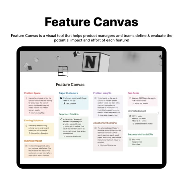 Feature Canvas | Prototion | Get Notion Template Feature Canvas | Prototion | Get Notion Template