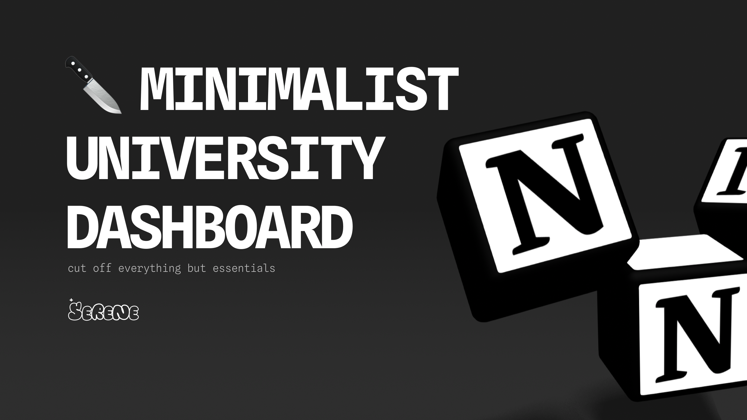 Minimalist Dashboard | Prototion | Notion Template