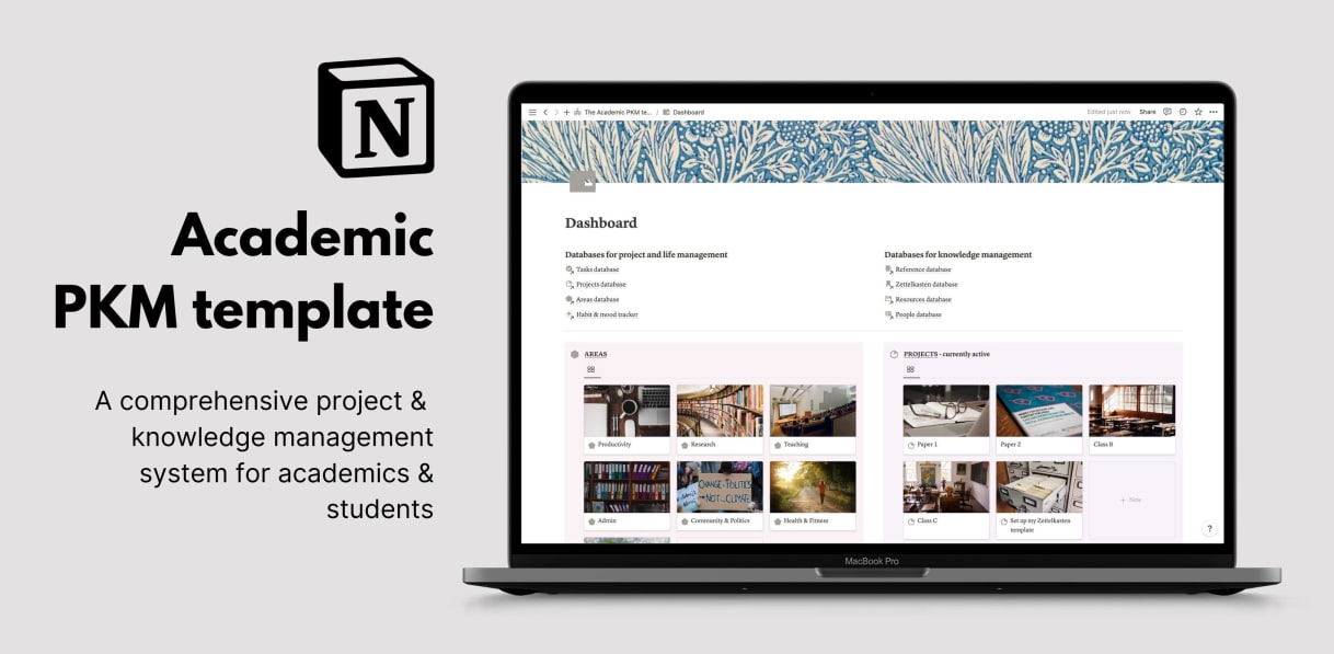 Academic PKM template | Prototion | Get Notion Template