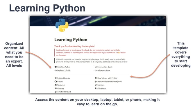 Learning Python | Prototion | Get Notion Template