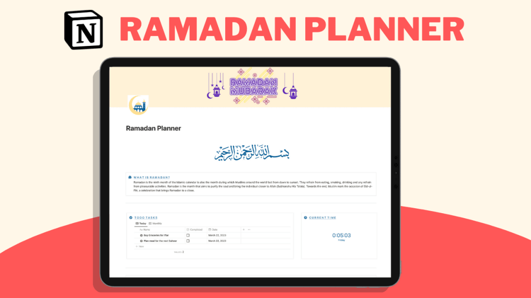 Ramadan Planner | Prototion | Buy Notion Template