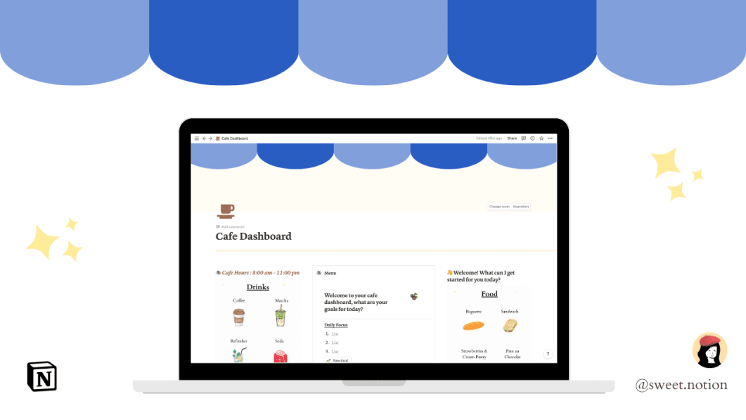 Cafe Dashboard ☕️ - Notion Template