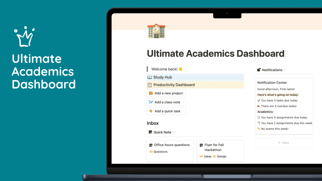 Academics Dashboard for Students | Prototion