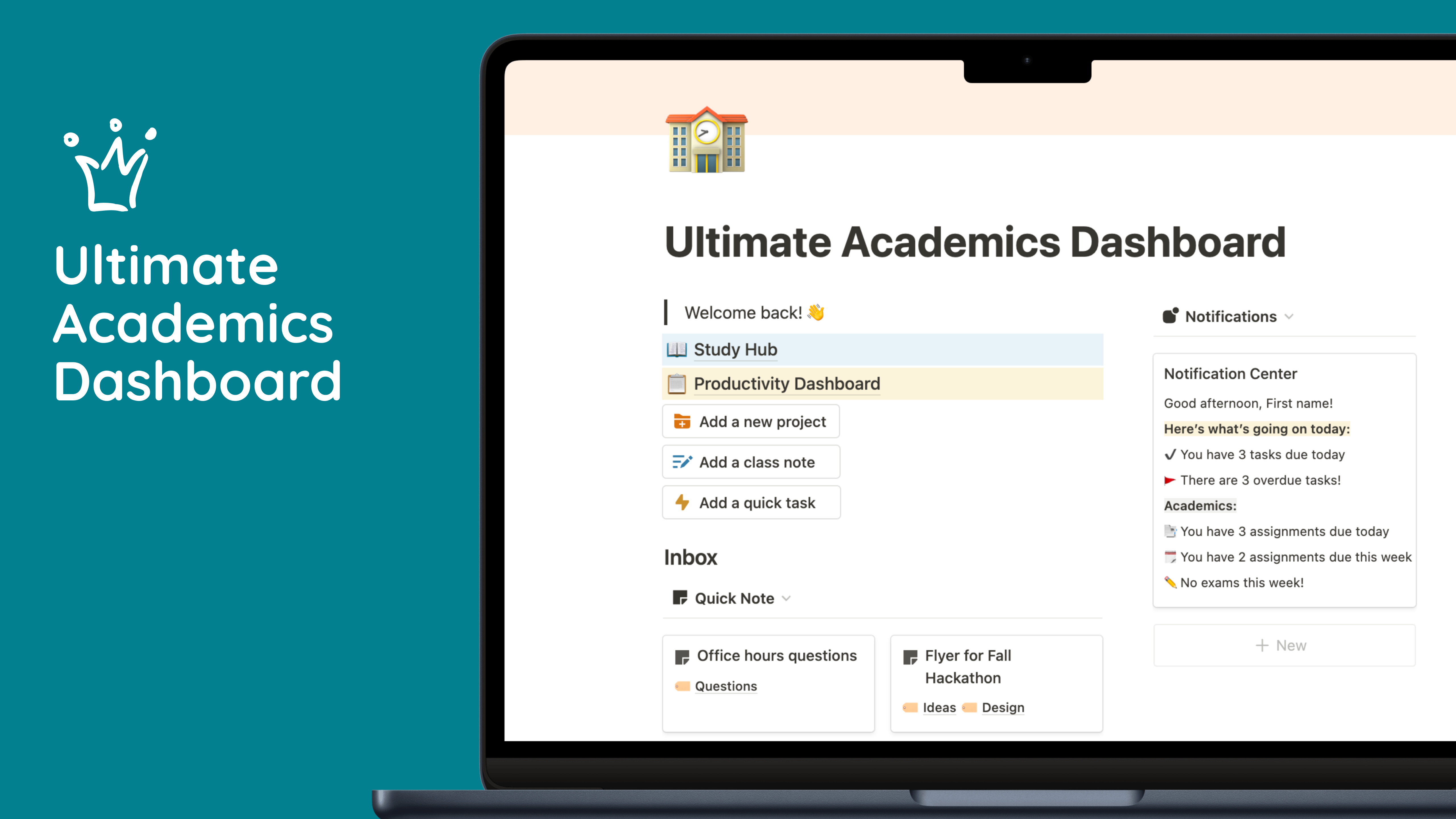 Academics Dashboard for Students | Prototion